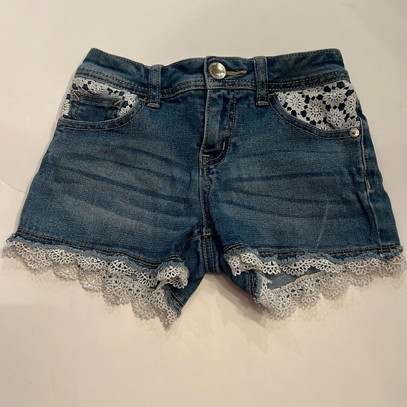 Justice | Bottoms | Justice Girls Denim Shorts With Lace Size 8r | Poshmark